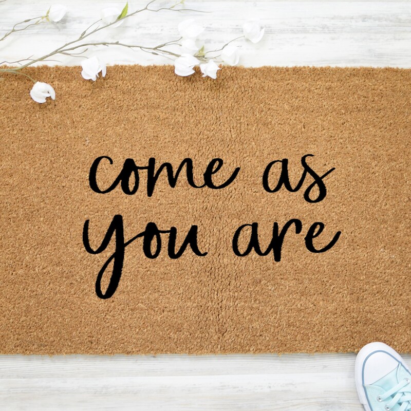 Come as You Are Doormat - Etsy