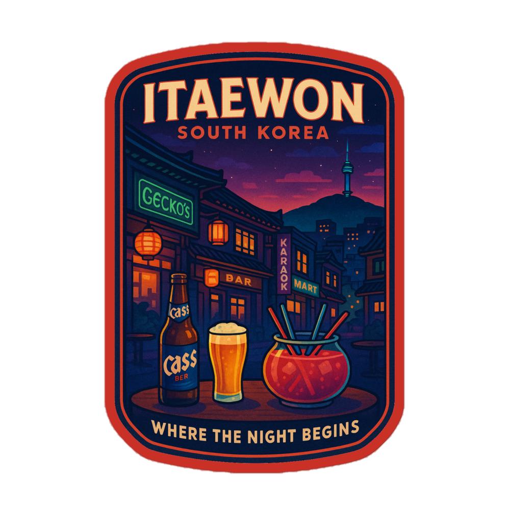 Itaewon, South Korea Travel Sticker - Etsy