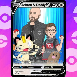 Personalized Pokemon Card Custom Pokemon Portrait Custom - Etsy