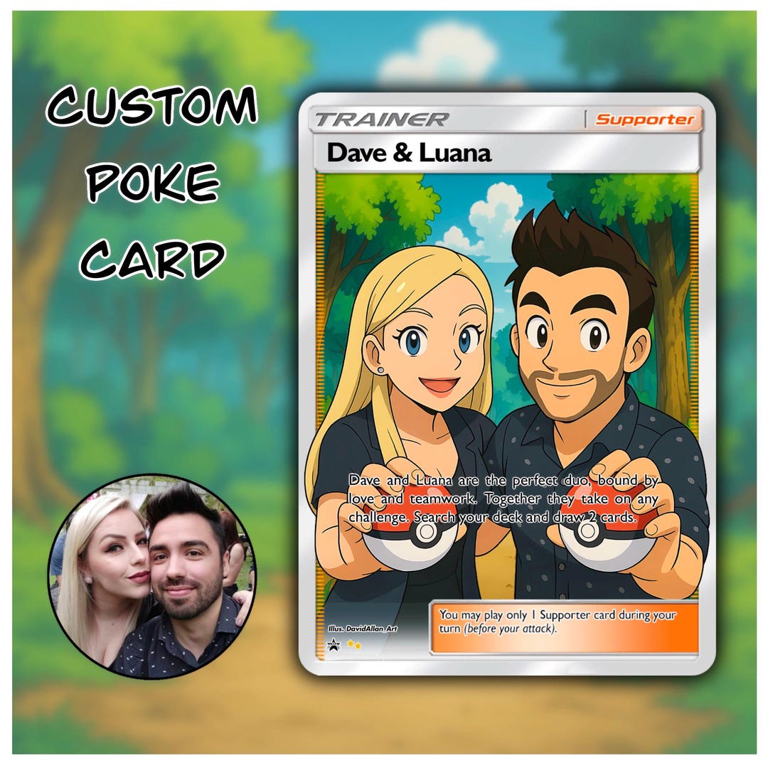 Custom Pokemon Card Style – Personalized Trainer Pokemon | Unique Gift ...