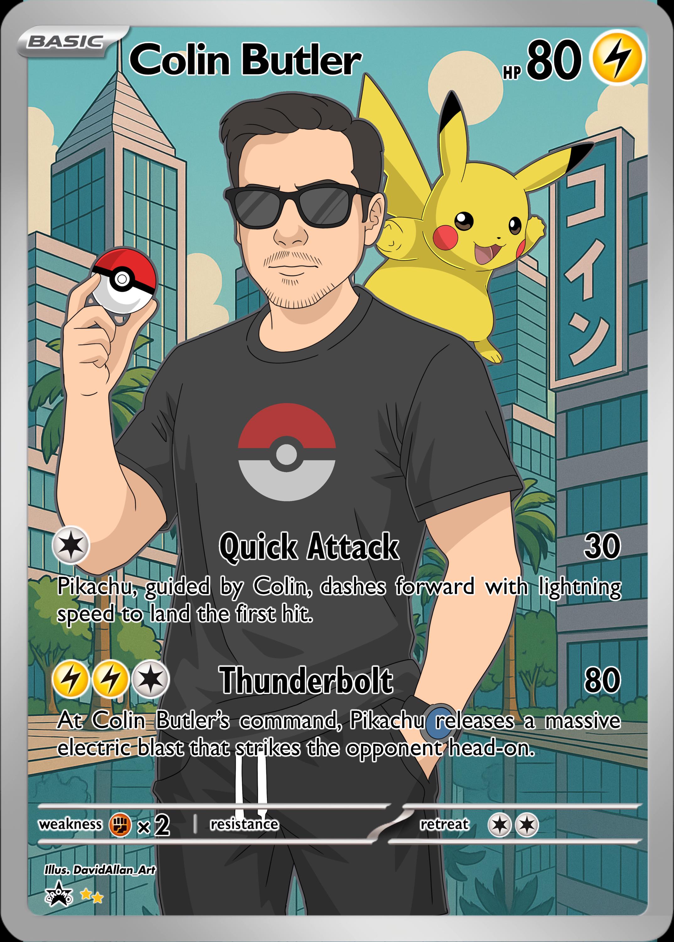 Custom Pokemon Trainer Card | Hand-drawn Anime Art Gift | Personalized ...