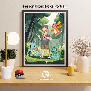 Personalized Pokemon Card, Custom Pokemon Portrait, Custom Gift ...