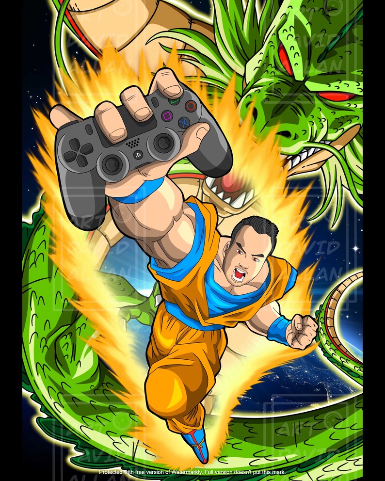New DRAGON BALL Z High Quality Custom Portrait DBZ or any | Etsy