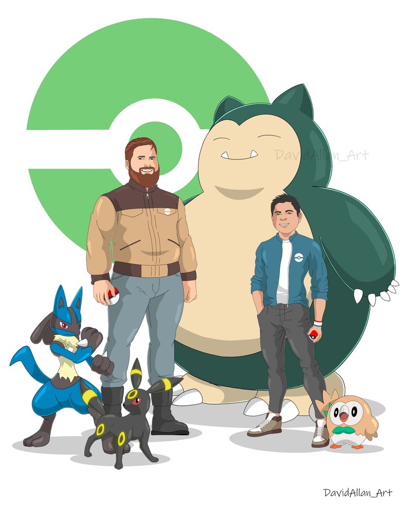 Custom Pokemon Portrait You as a Pokemon Trainer Birthday - Etsy