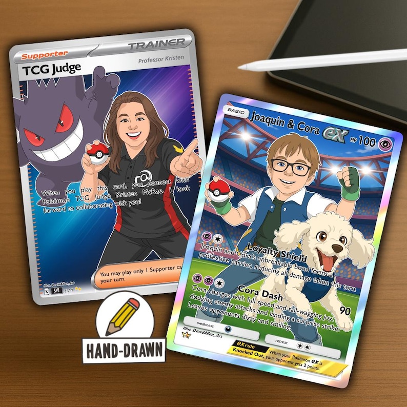 Custom Pokemon Couple Card – Personalized Anniversary Gift – Unique ...