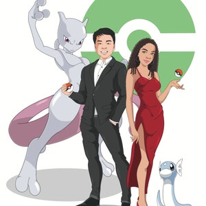 Custom Pokemon Portrait, You as a Pokemon Trainer, the Perfect Gift - Etsy