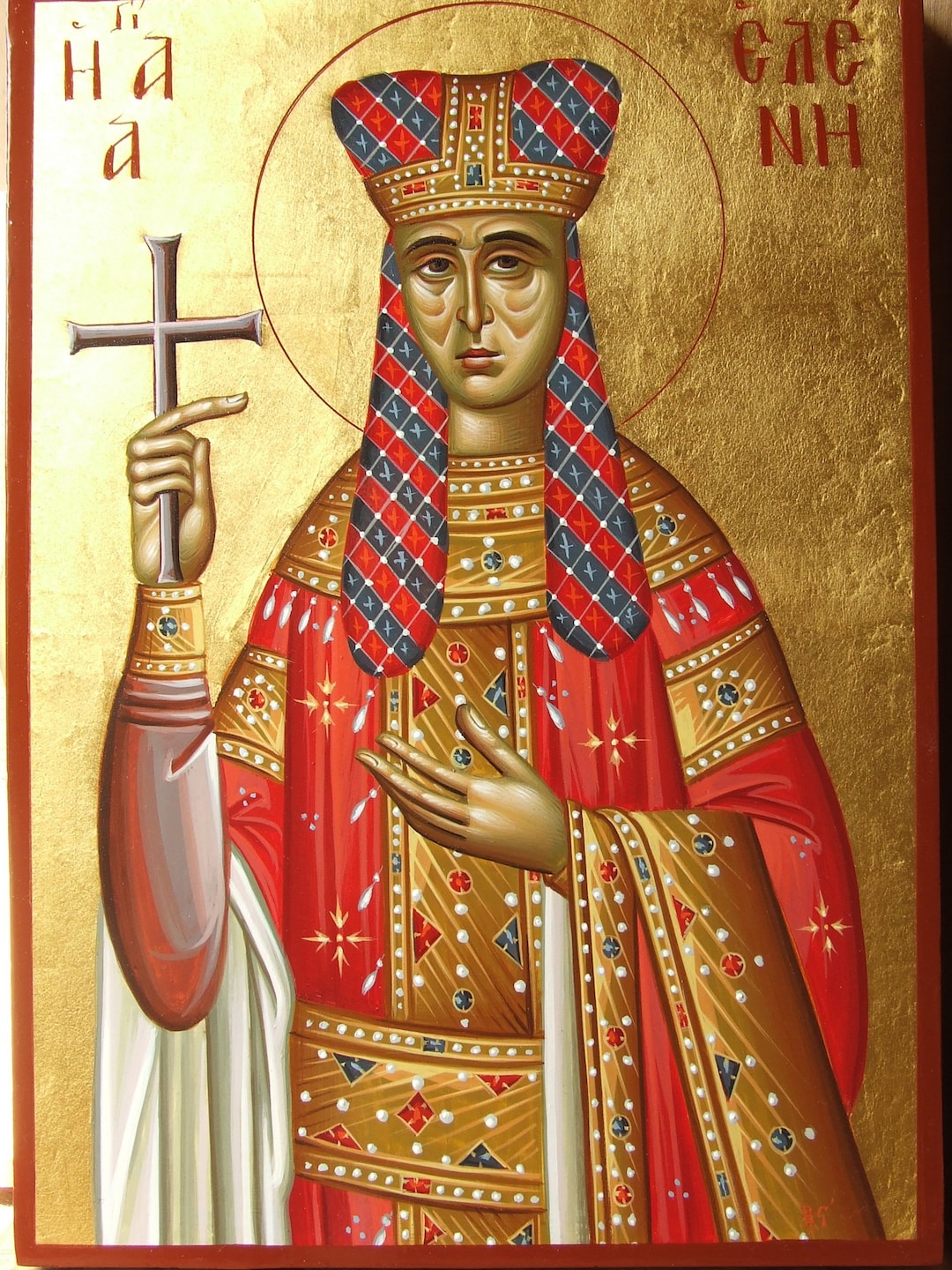 Byzantine Painted Icon of Saint Helena,agia Eleni,sfanta Elena,Святая ...