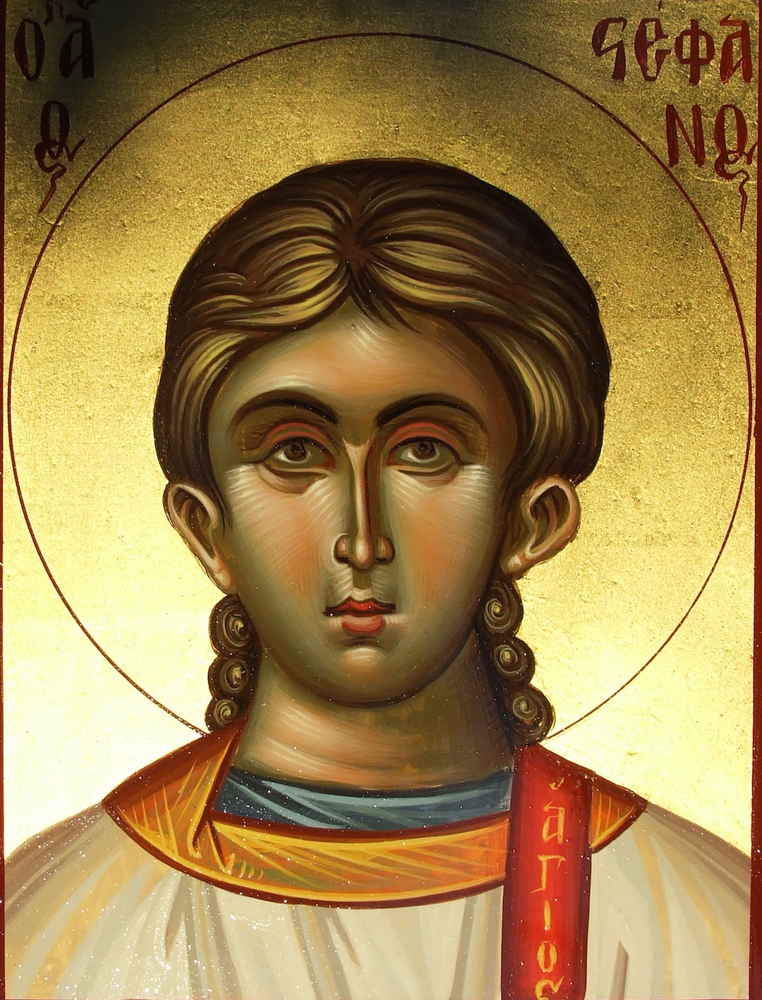 Byzantine Painted Icon of Saint Stephen,agios Stefanos,sfantul Stefan ...