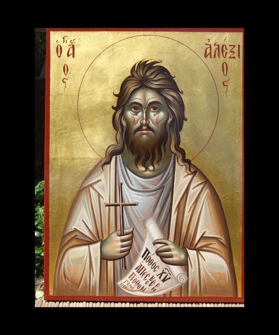 Saint Alexios the Man of God Byzantine Painted Icon AGIOS | Etsy