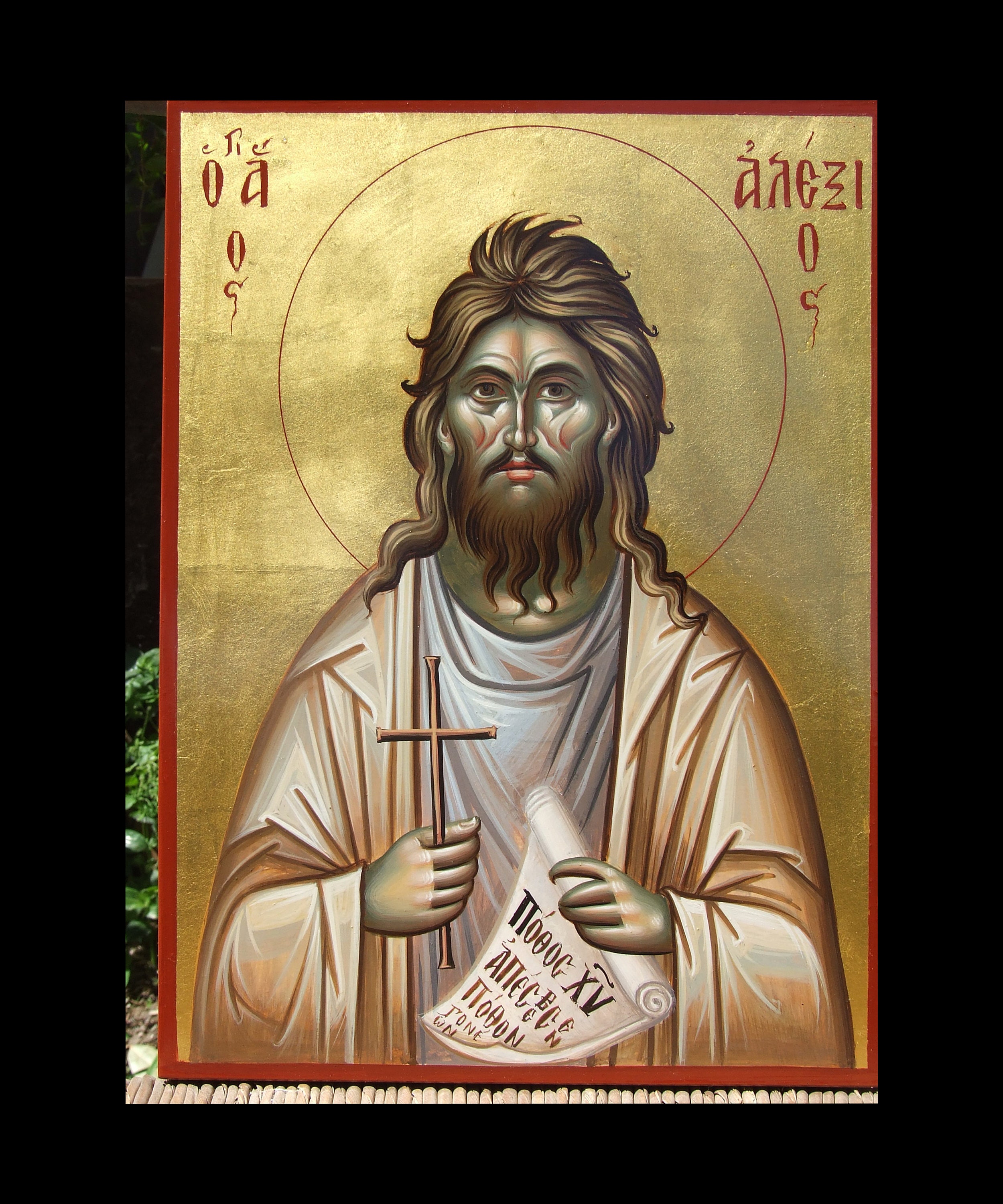 Saint Alexios the Man of God Byzantine Painted Icon ALEXIOS Eicon ...