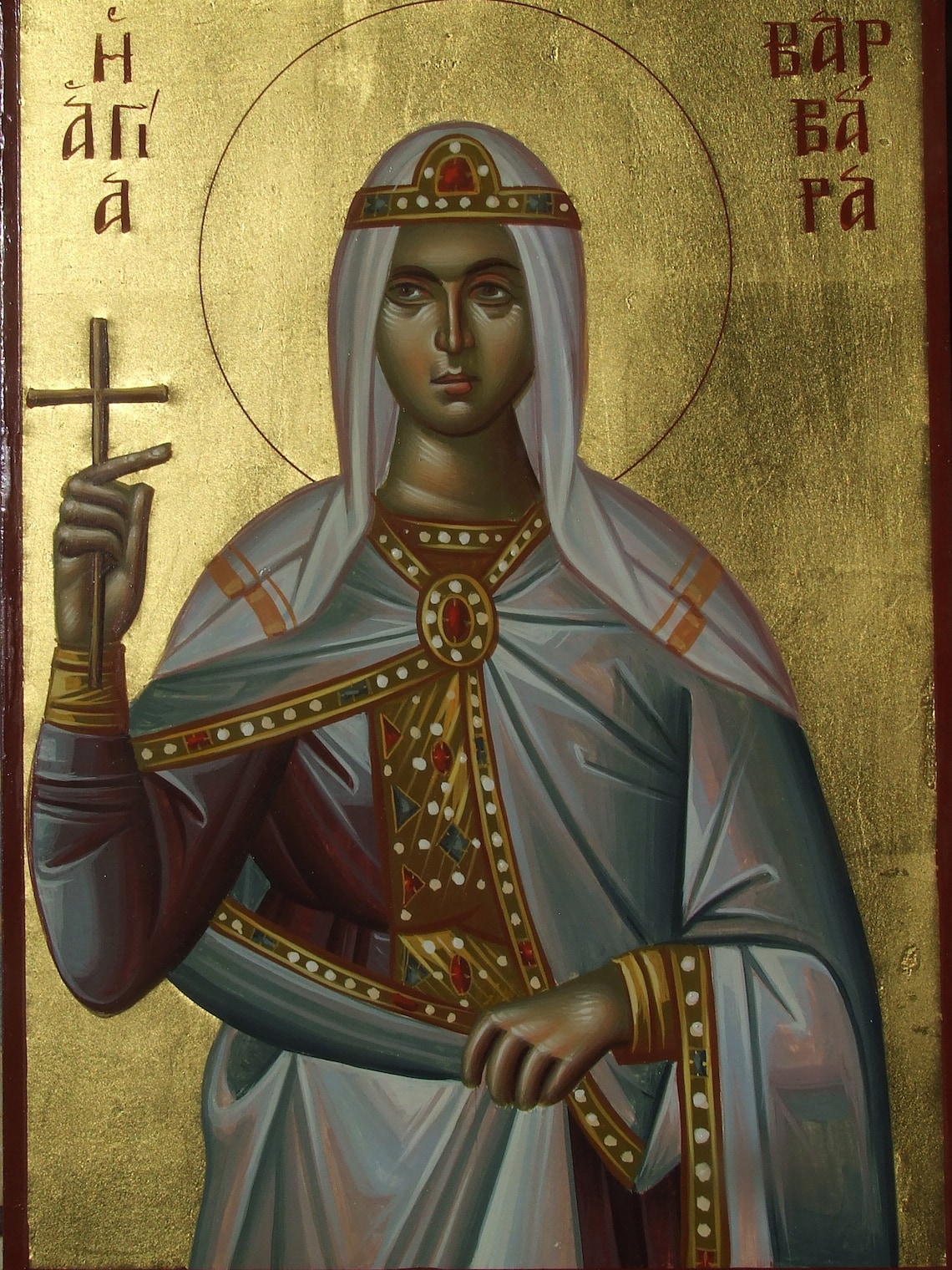 Byzantine Icon of Saint Barbara,sfanta Varvara,agia VARVARA - Etsy