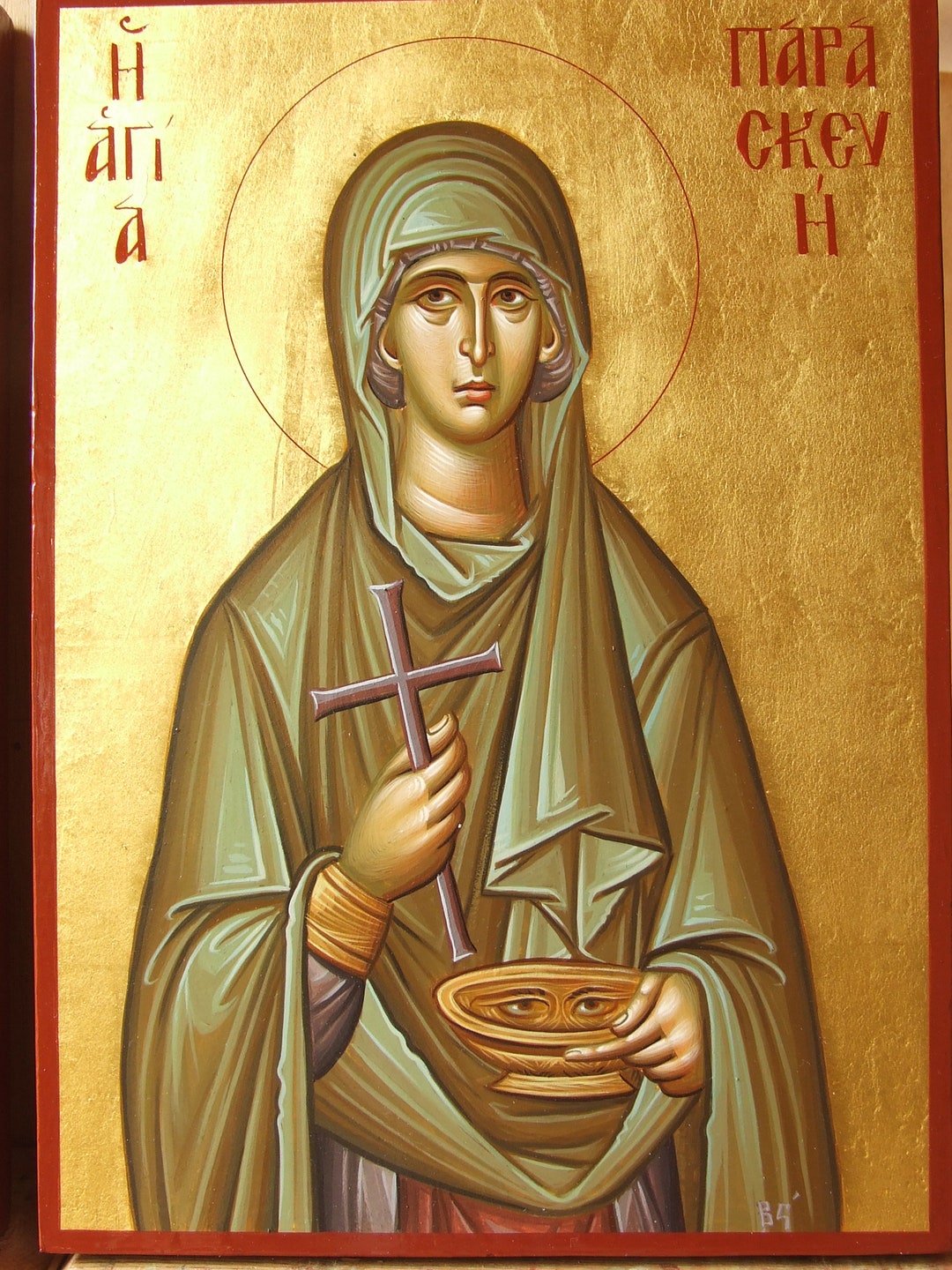 Byzantine Painted Icon of Saint Paraskevi,saint Paraskeva,sfanta ...