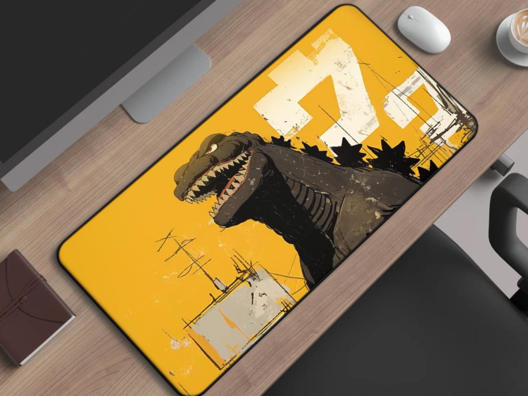 Manga Godzilla Desk Mat Mouse Pad Hanna Barbera Style Holiday Gift for ...