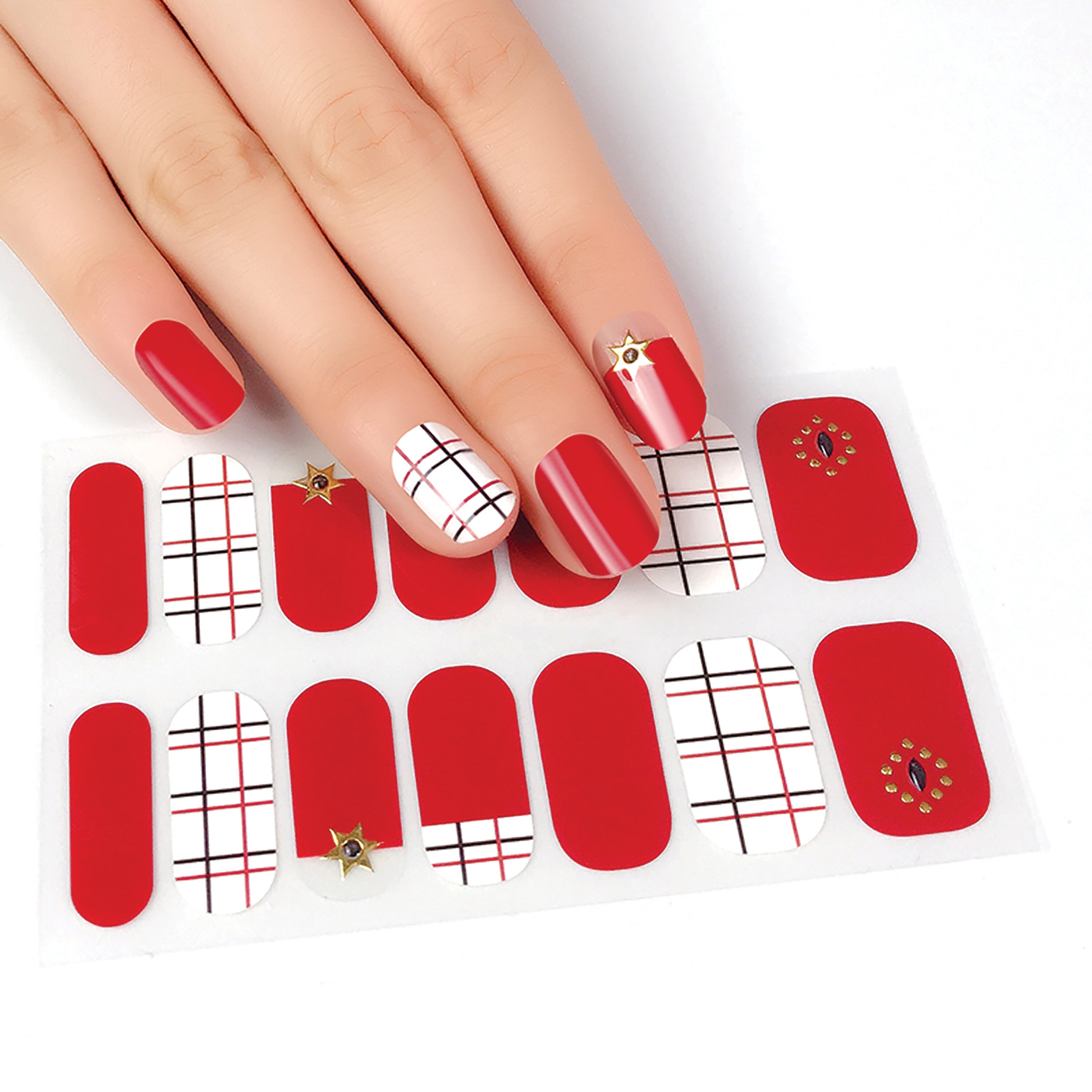 Inspiration Grid Nail Wraps 100% Nail Polish Stickers DIY Nail Strips ...