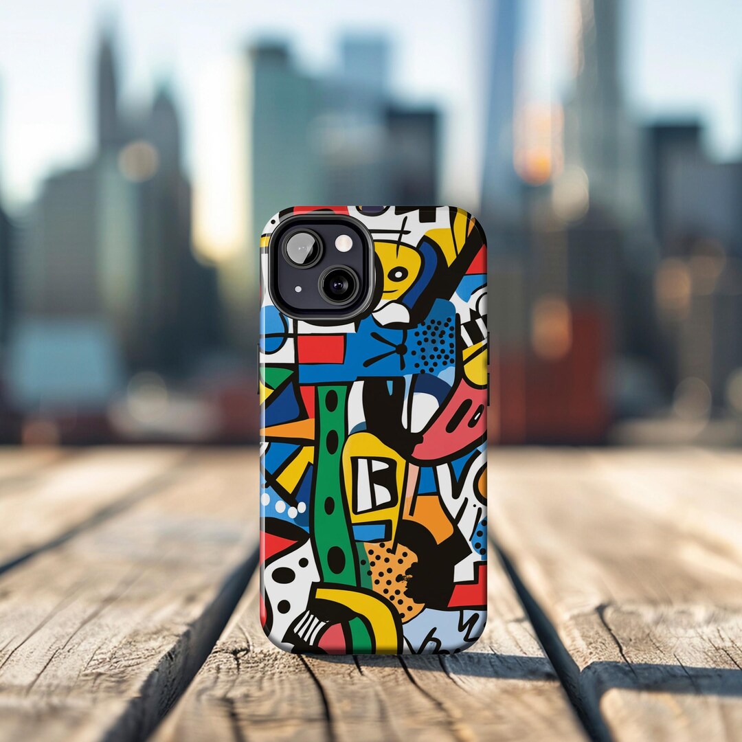 Abstract Cartoon Picasso Pattern Phone Case – Cute Phone Case & Durable ...