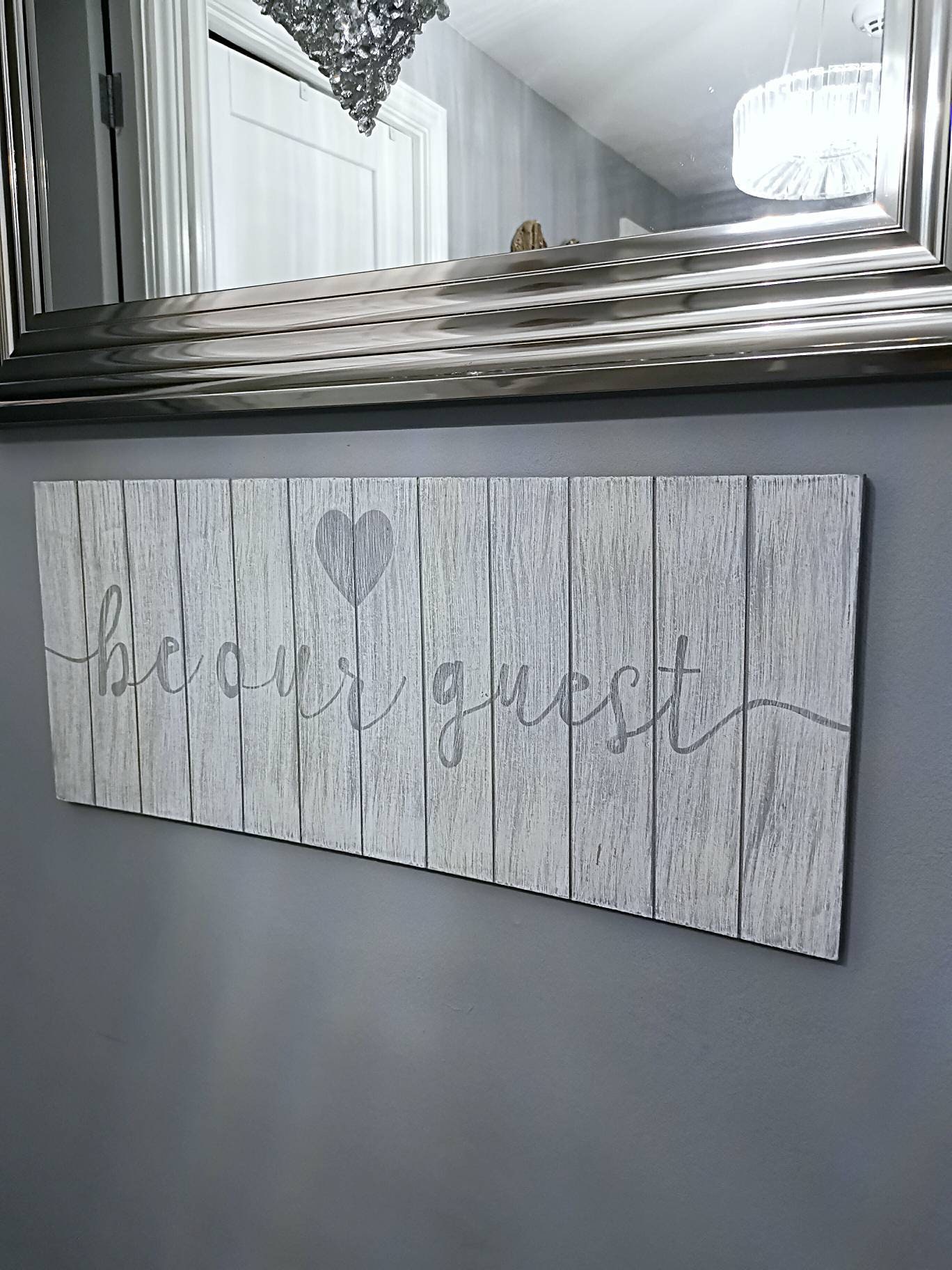 Wooden Rustic Be Our Guest Welcome Home Sign Shabby Chic Grey | Etsy