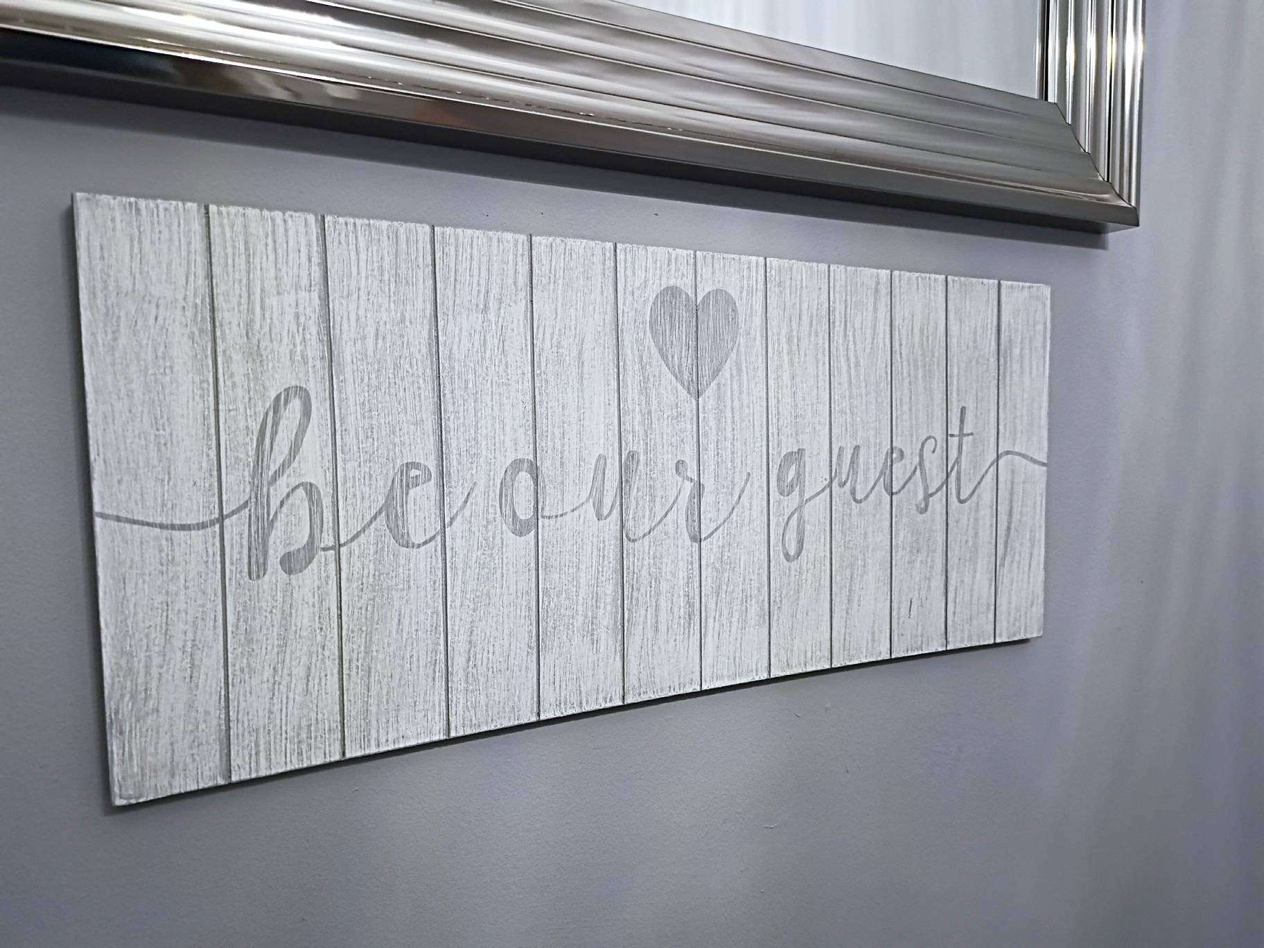 Wooden Rustic Be Our Guest Welcome Home Sign Shabby Chic Grey | Etsy