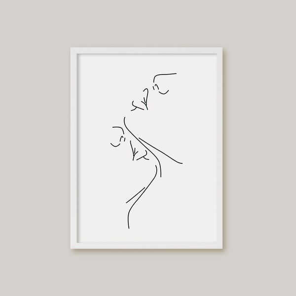 Intimate Couple Drawings Etsy