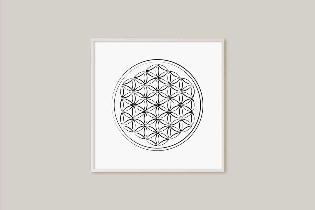 Sacred Geometry Art Print Flower of Life Spiritual Art Symbolic Home ...