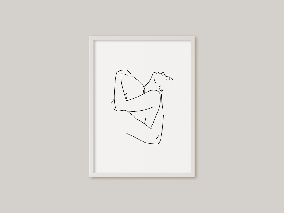 Erotic Couple Line Art Print Lovers Sexy Line Drawing Couple - Etsy