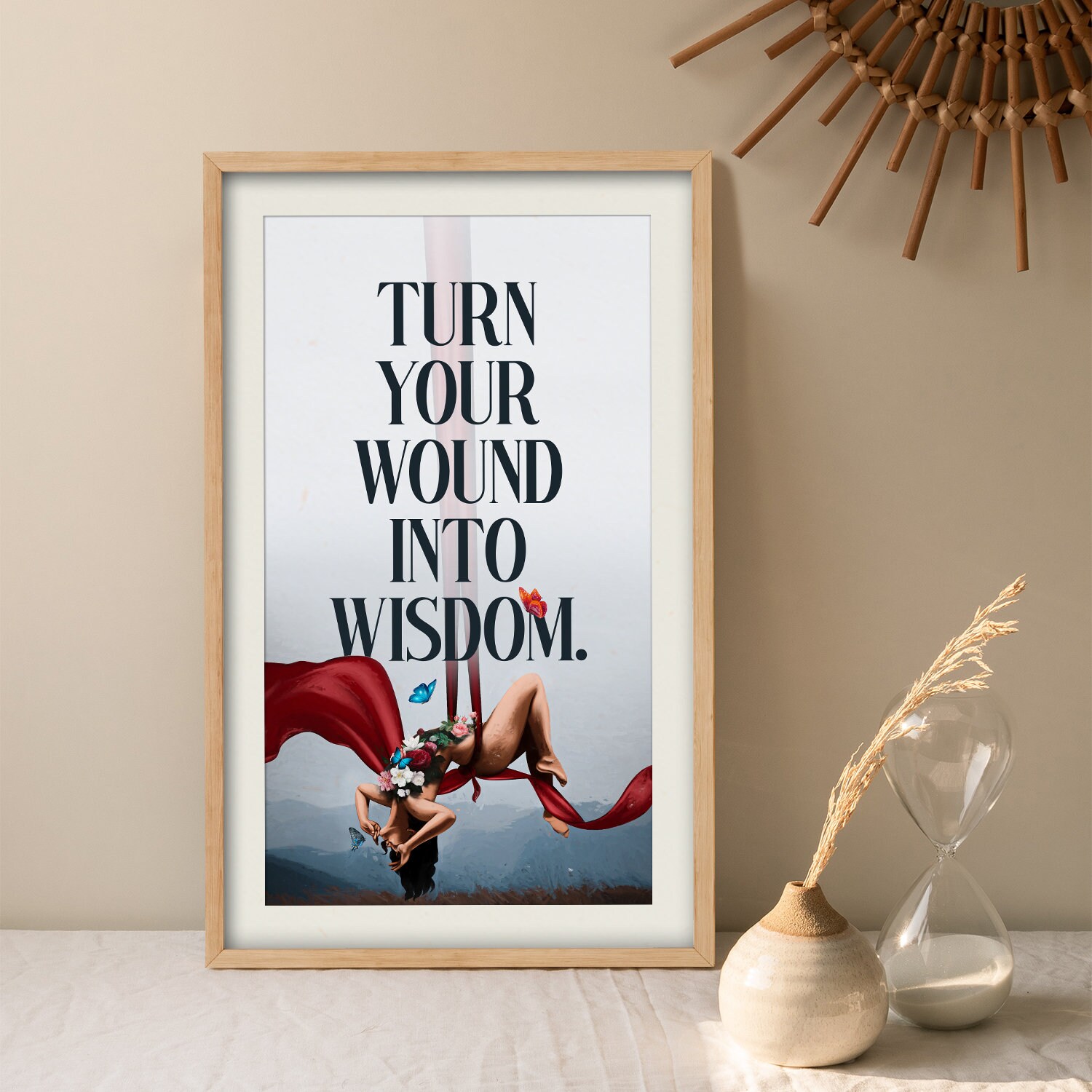 Turn Your Wound Into Wisdom Printable Affirmation Print, Positive Quote ...