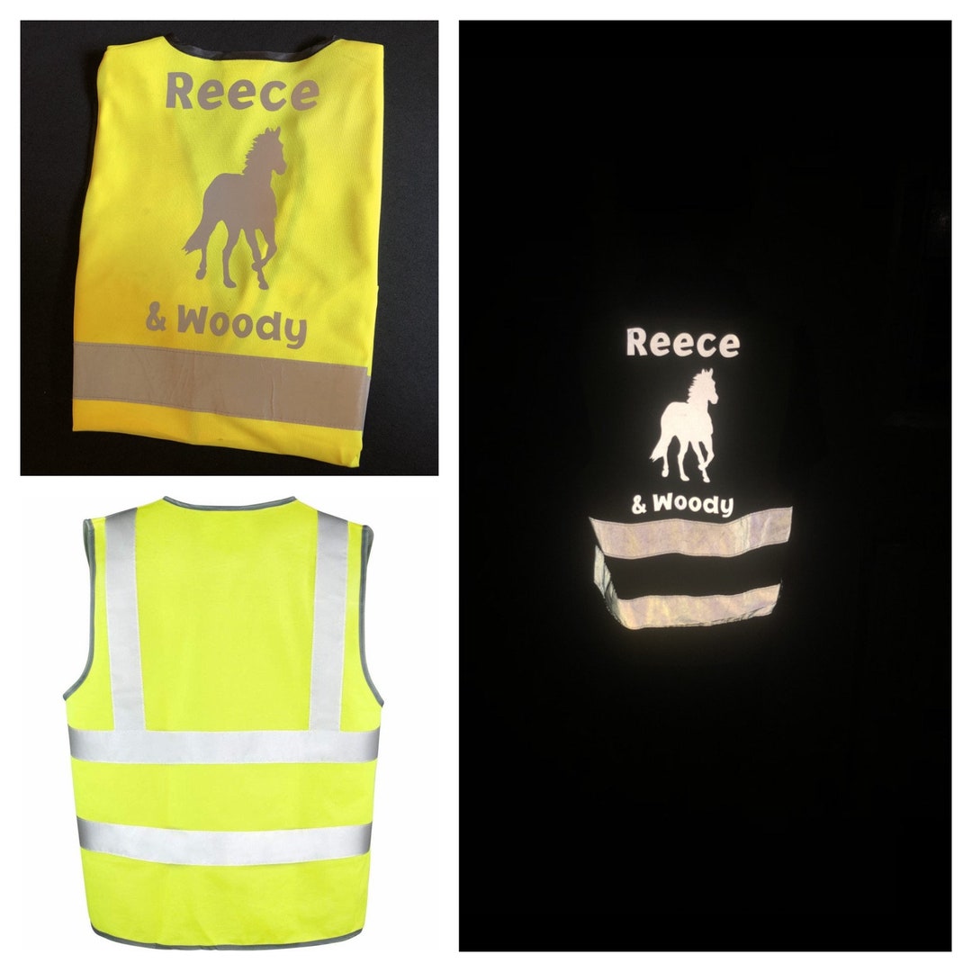 Horse Rider Hi Vis Reflective Vest Pony Personalised - Etsy