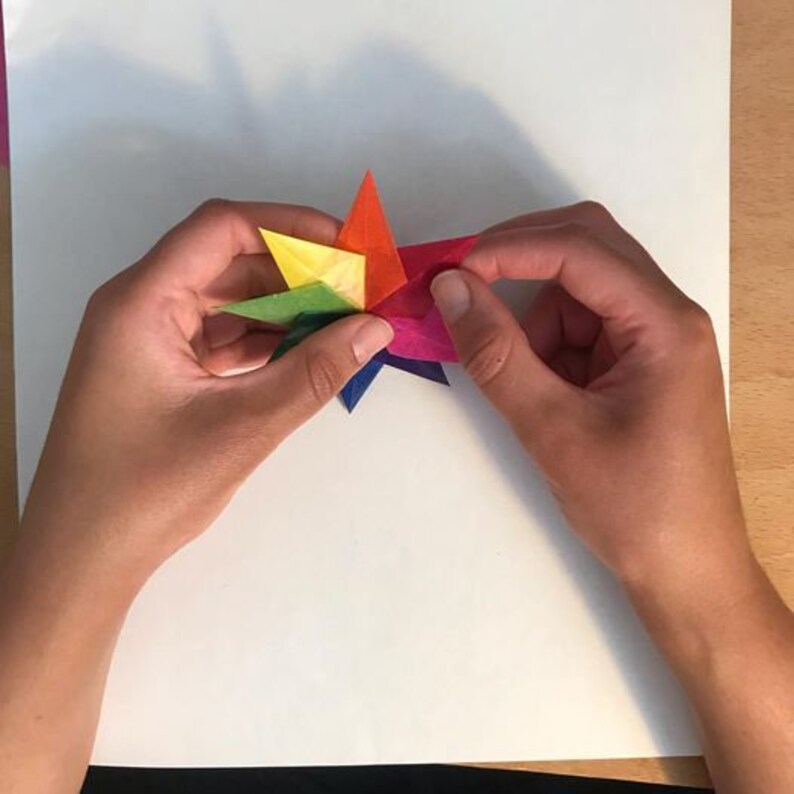 Handmade Steiner Origami Star Card, Paper Eco Friendly Greetings Card ...