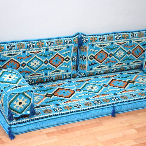 Turquoise Oriental Seating Sofa Living Room Turkish Arabic - Etsy