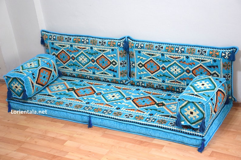 Oriental Seating Sofa Living Room Turkish Turquoise Arabic | Etsy
