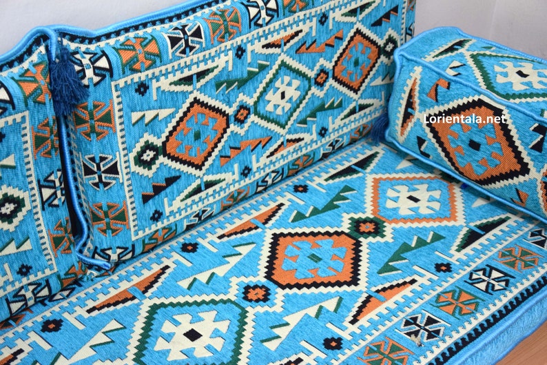 Oriental Seating Sofa Living Room Turkish Turquoise Arabic | Etsy