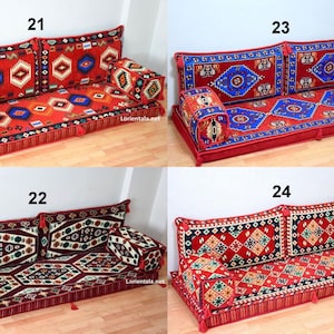 L Shape Turquoise Floor Seating Sofa Set Cushions Turkish - Etsy