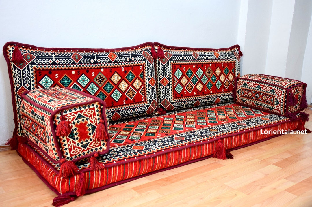 Arabic Majlis Floor Sofa Set: Oriental Moroccan Boho Decor - Etsy