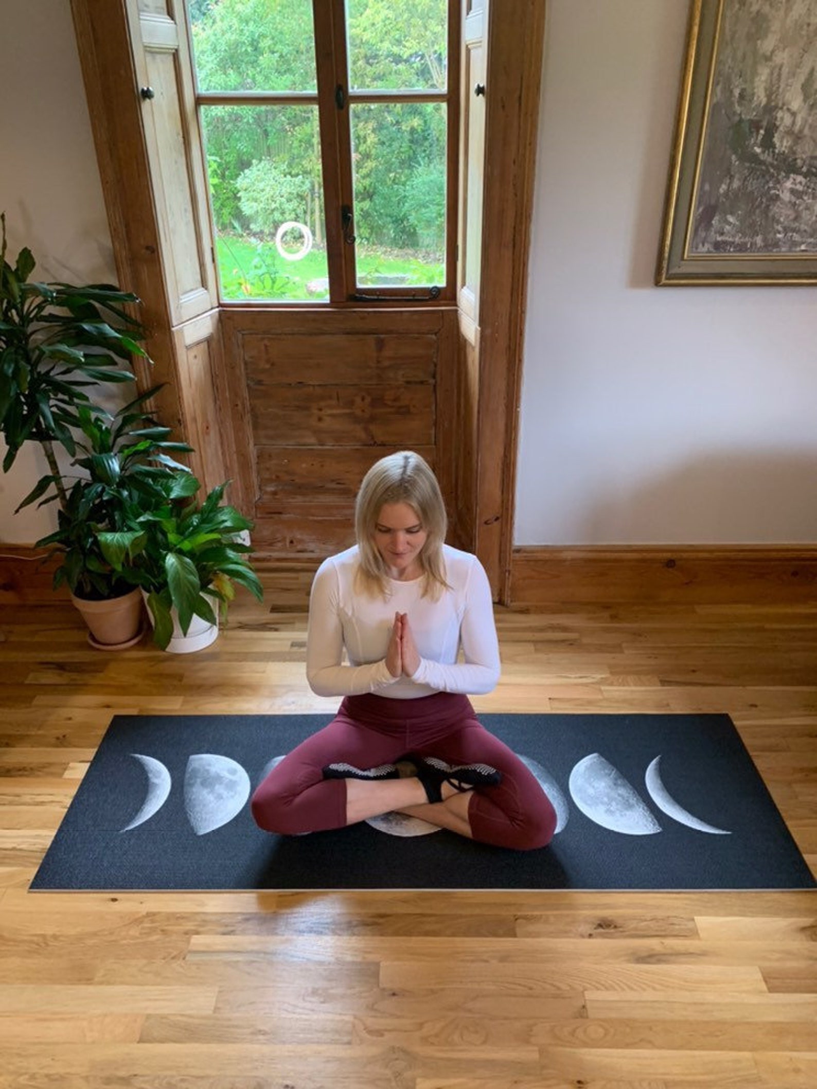 Moon Phases Yoga Mat Nature Inspired Meditation Mat Moon - Etsy