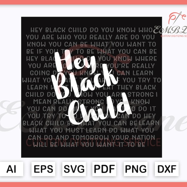 Hey Black Child Poem - Etsy