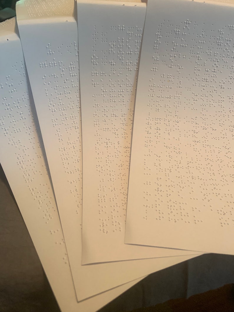 Braille Paper 6 sheets for Junk Journal & Scrapbooks | Etsy