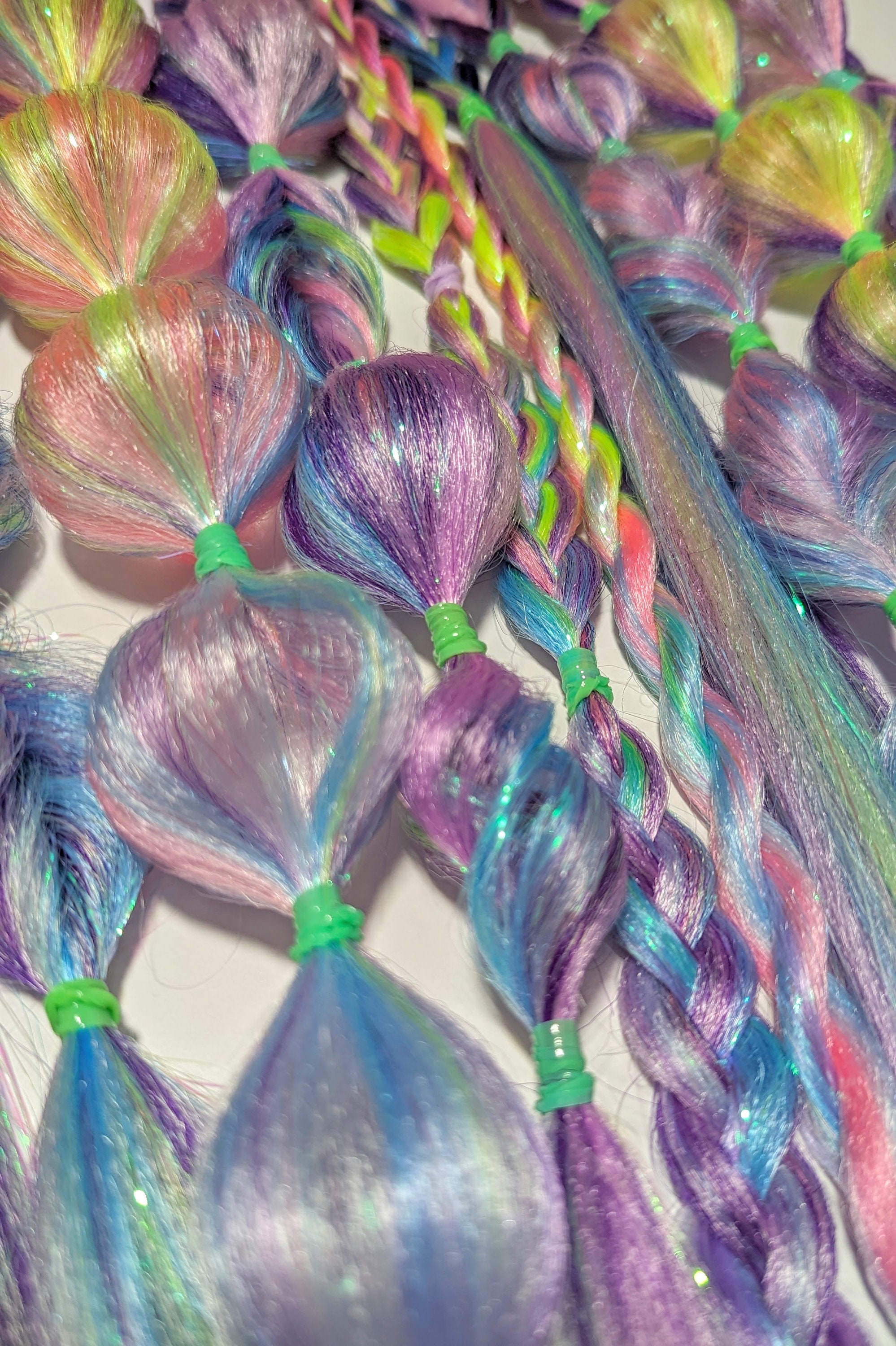 Ombre Rave Braids UV Reactive Easy Tinsel Rave Festival Braiding Hair ...