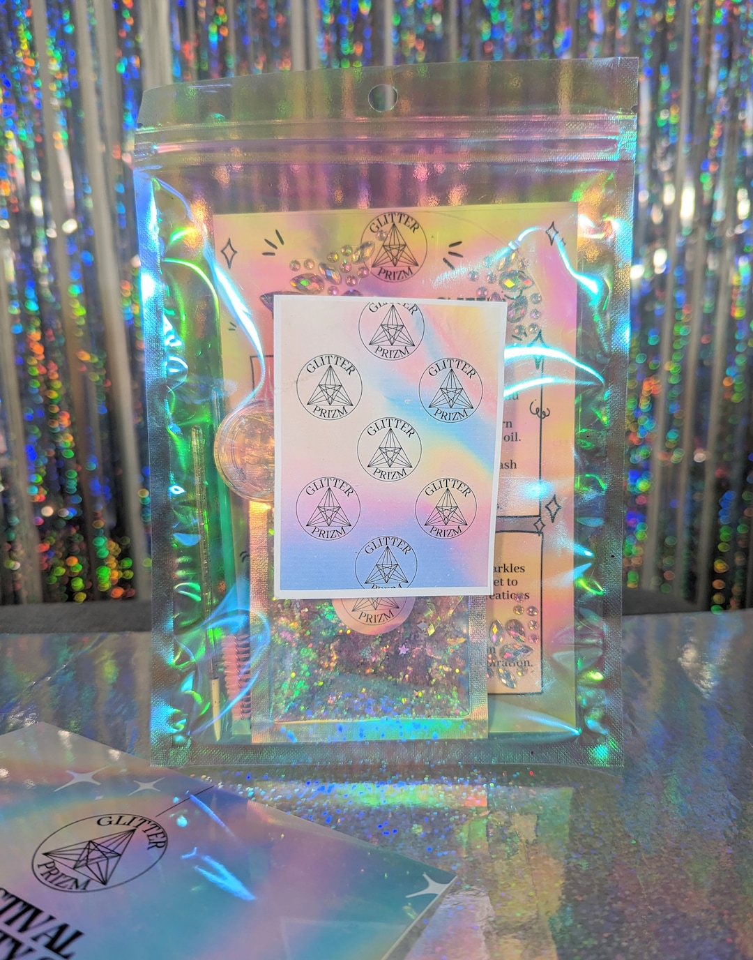 Rave Glitter KIT All in One Festival Bag. Holographic Eye Stickers ...