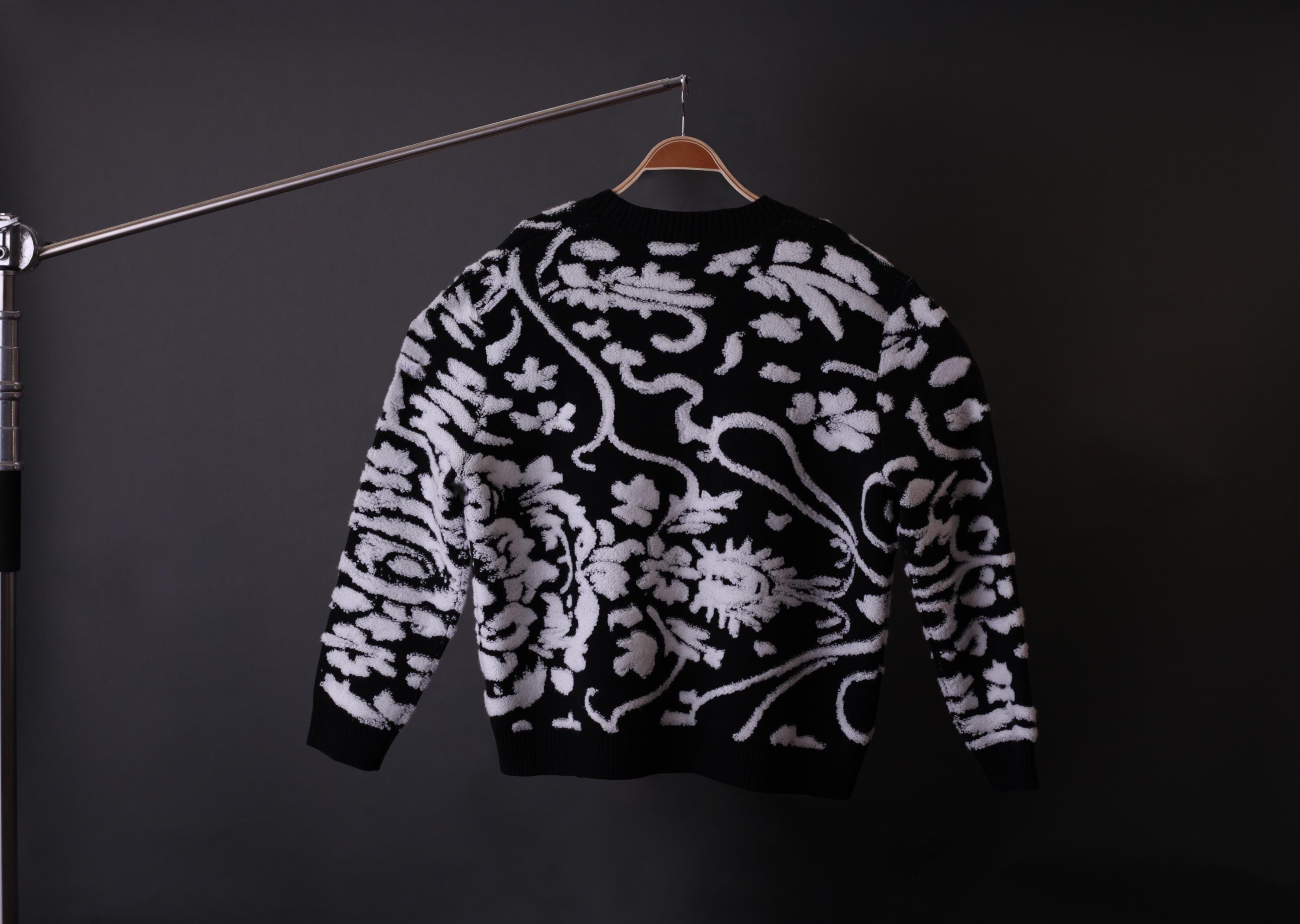 Persian Pattern Jacquard Knit Cardigan - Etsy