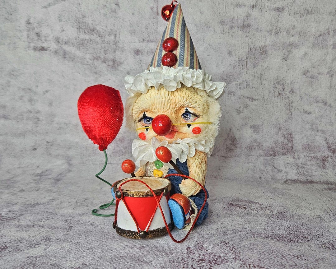A Little Clown in Fantasy Style With a Plush Owl, Half Plush Doll Owl ...
