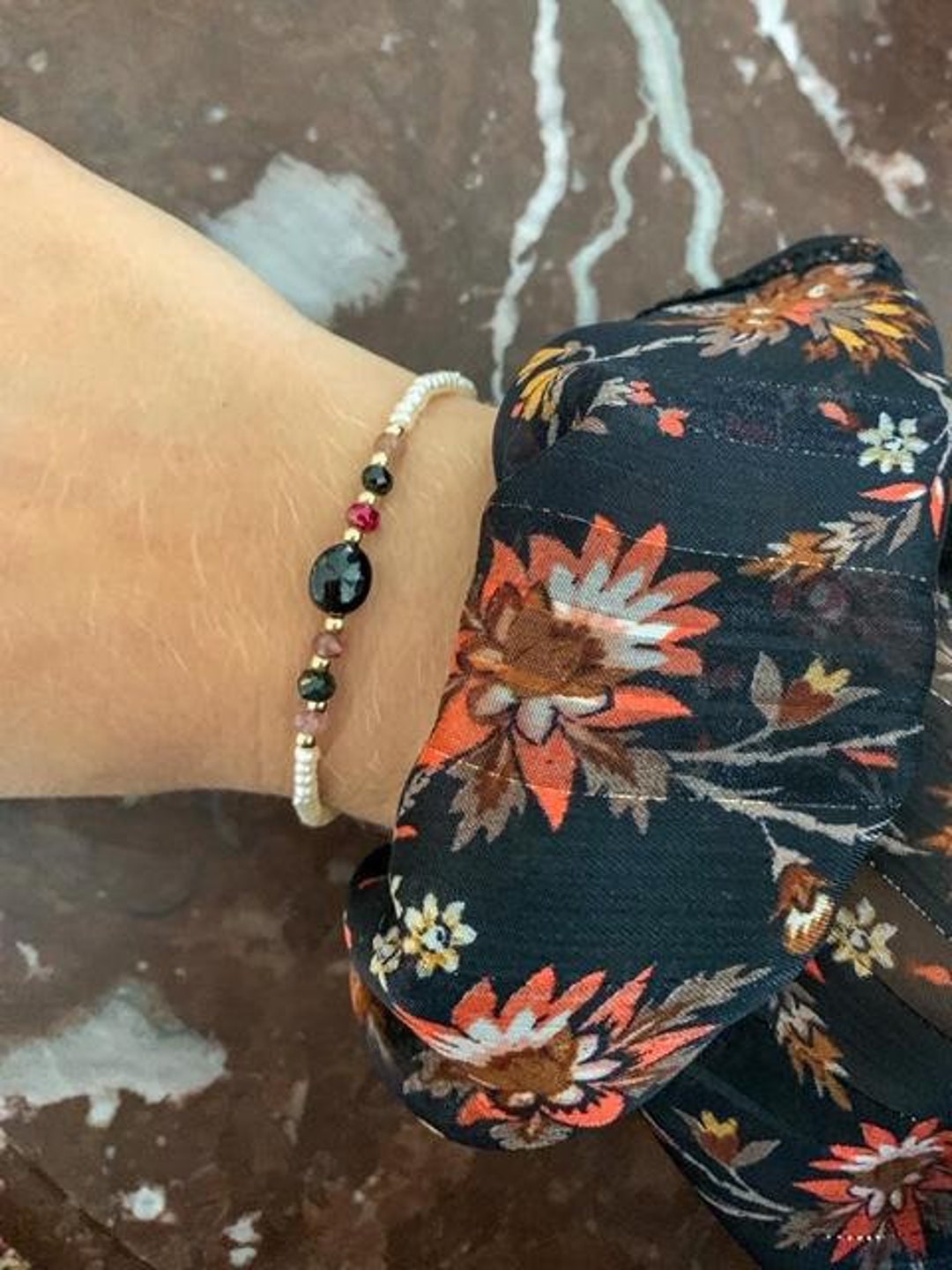 Tourmaline Bracelet Very Elegant Refined Thin Bracelet - Etsy