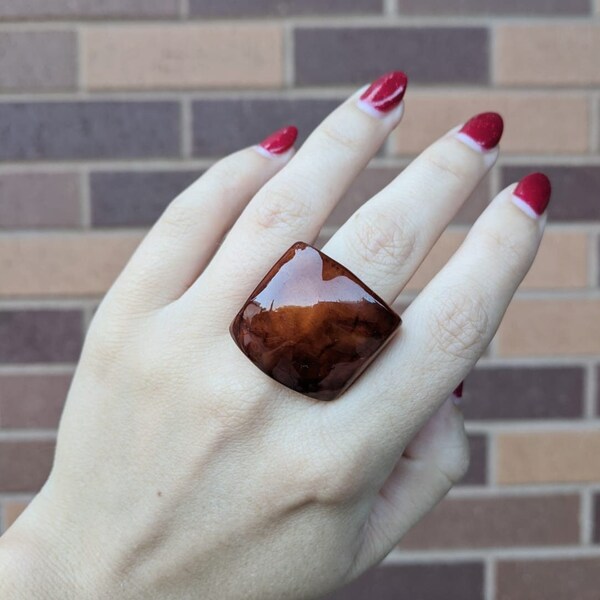 Brown Ring - Etsy