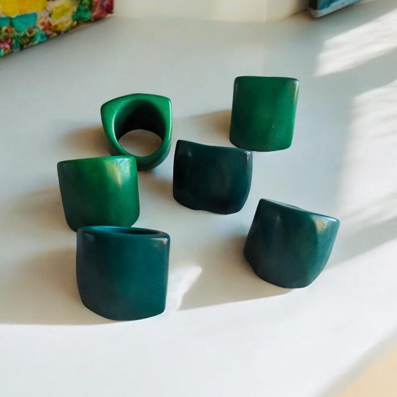 Wide Chunky Jade Ring - Etsy