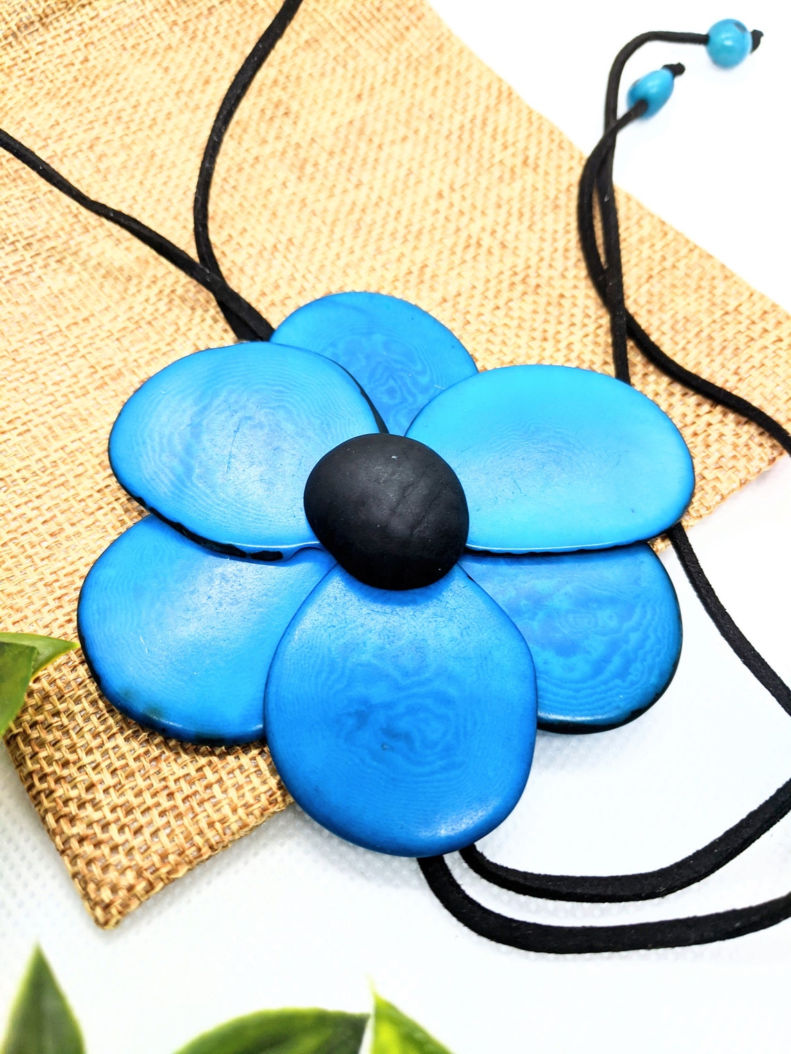 Long Flower Pendant Necklace Artisan Made Handmade Using - Etsy