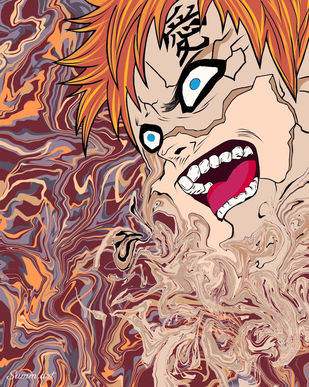 Gaara [naruto] Art Print | Anime Art | Anime Decor | 8x10 or 4x6 Sizes ...