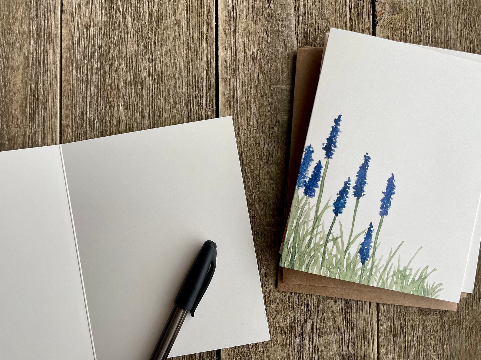 Watercolor Flower Cards Floral Stationery Set of 4 - Etsy