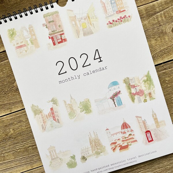 Watercolor Calendar - Etsy
