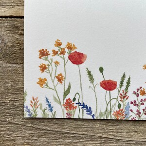 Watercolor Wildflower Notecards | Floral Stationery | Set of 4 | Hand ...