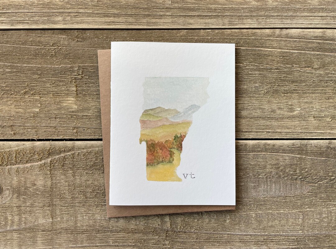 Watercolor Vermont Notecards | Set of 4 | VT Watercolor Prints | Hand ...