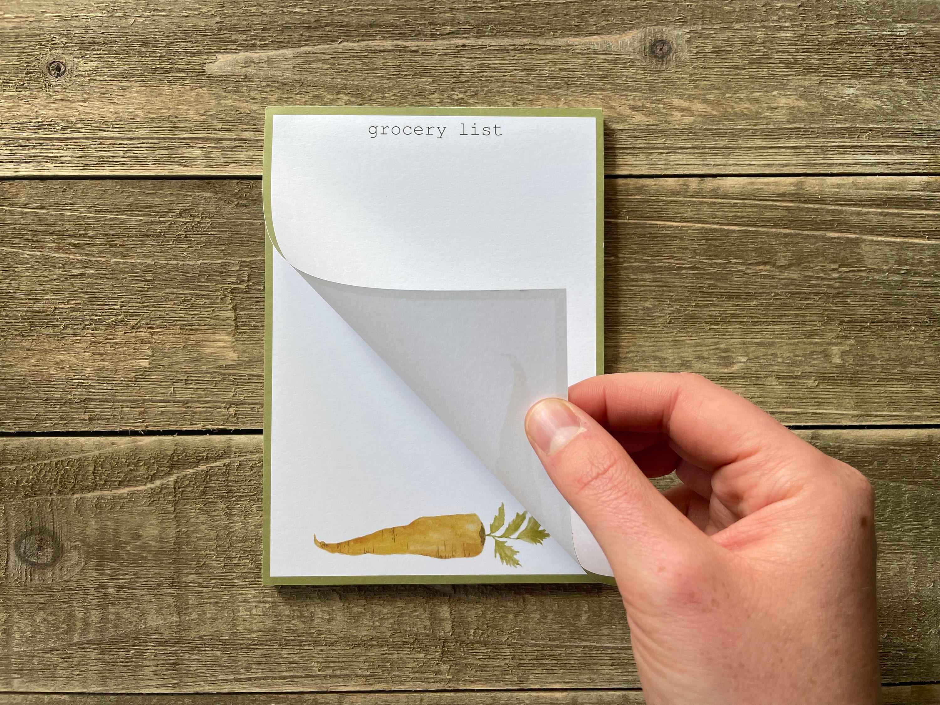 Grocery List Notepad 5x7 Watercolor Notepad 50 Pages - Etsy