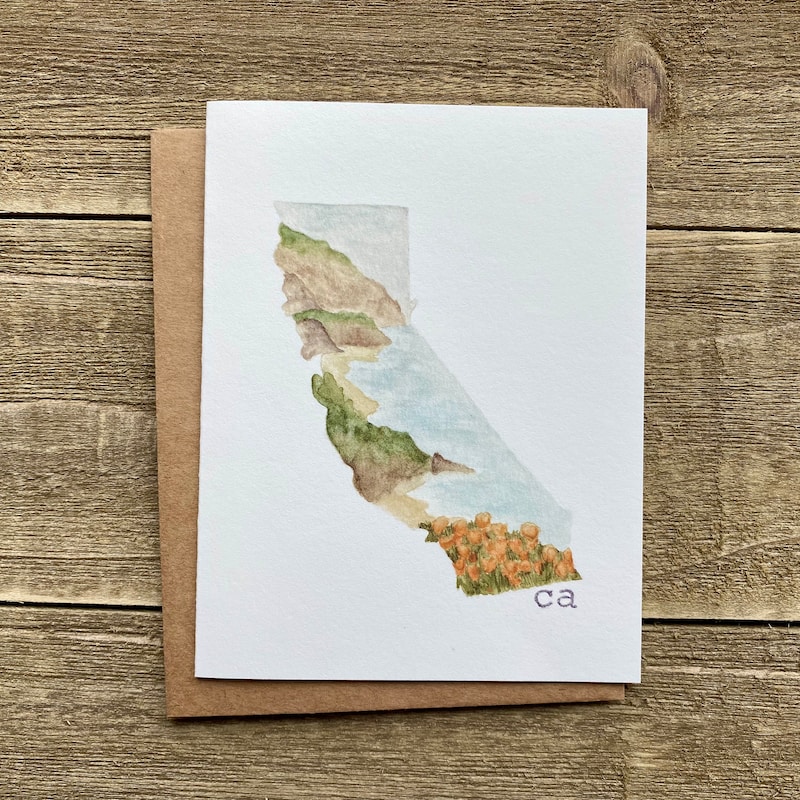 California Greeting Cards - Etsy